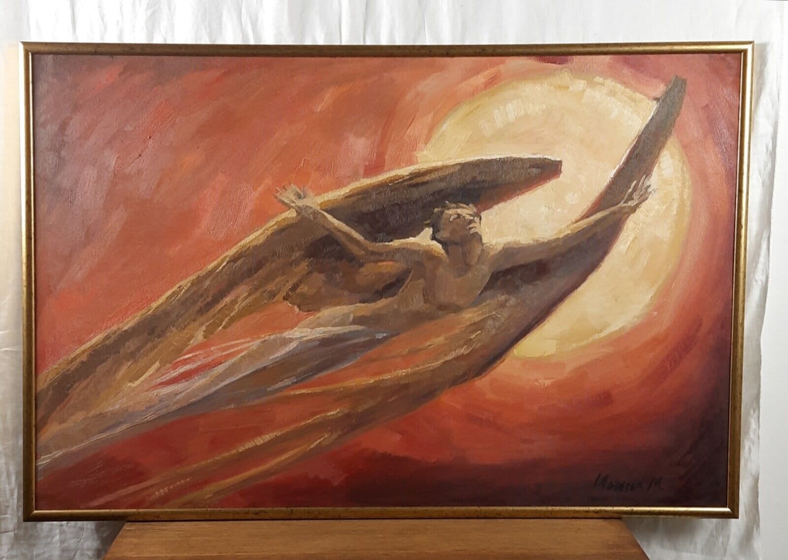 Surrealist Art Angel Painting Painting Oil on Canvas Signed ...