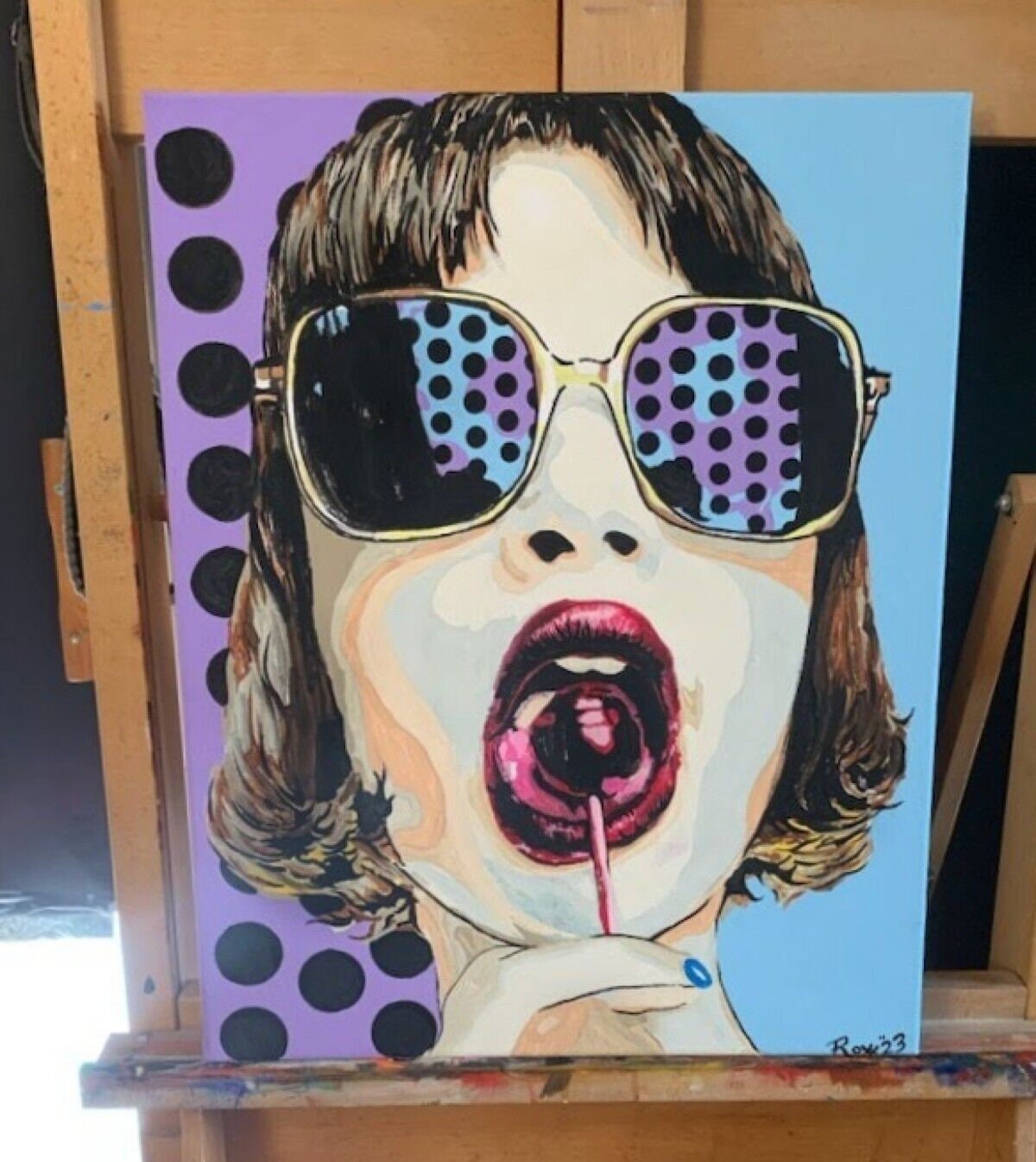 Surrealist Art A Kink in the Hose Orig Painting Woman Face Science ...