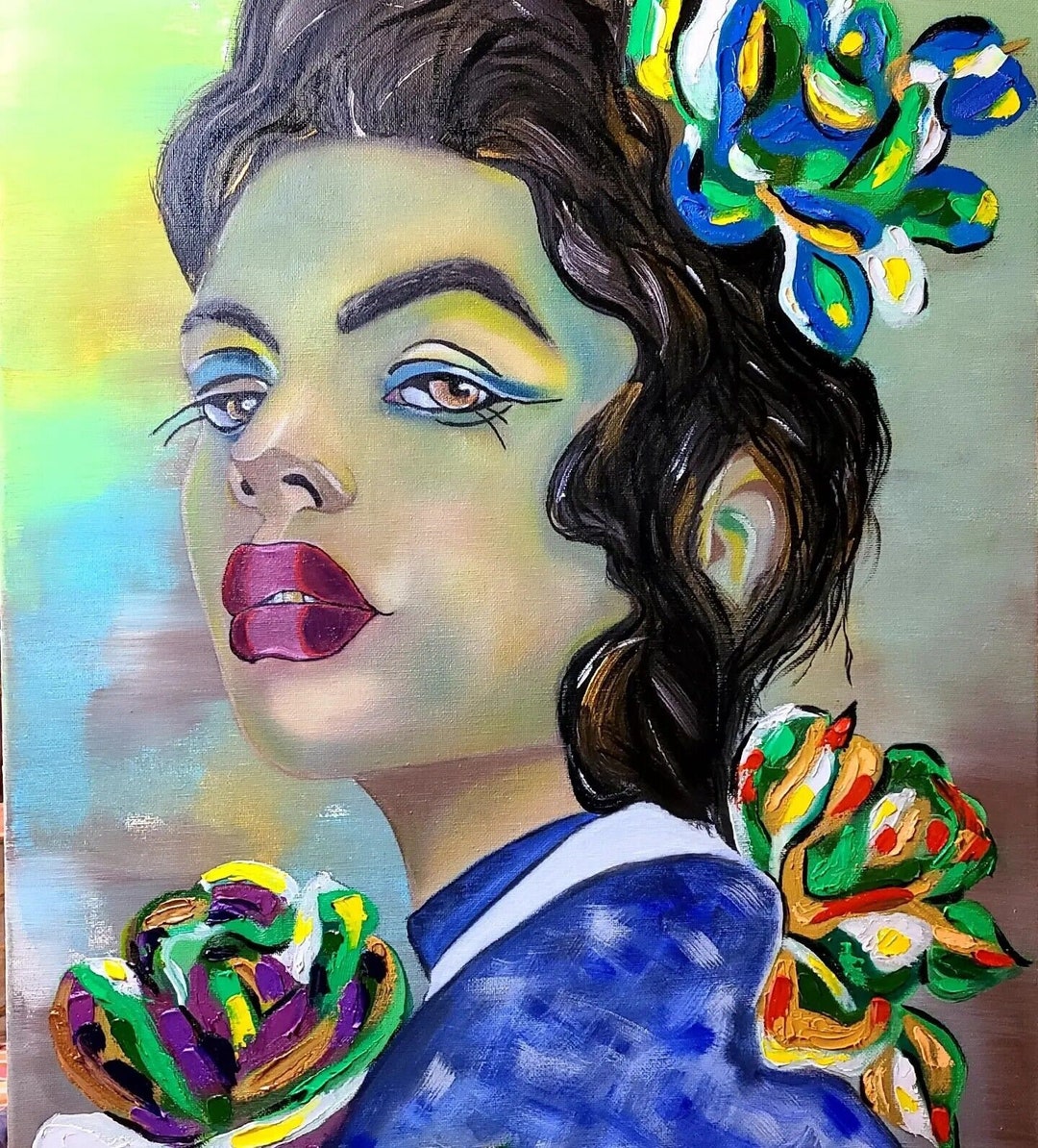 Original Surrealist Art Oil on Canvas Signed / Surrealism Oil Painting ...