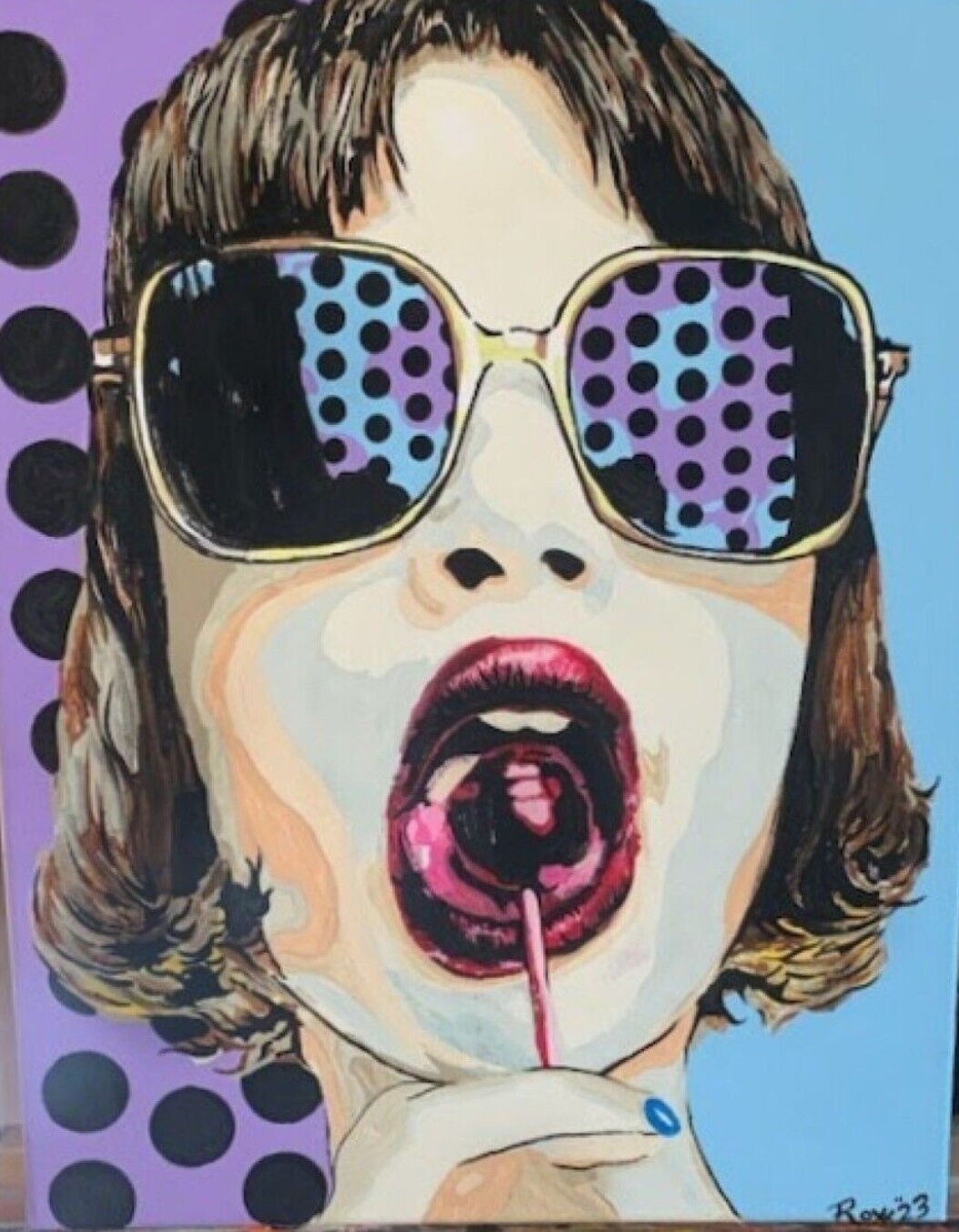 Surrealist Art A Kink in the Hose Orig Painting Woman Face Science ...