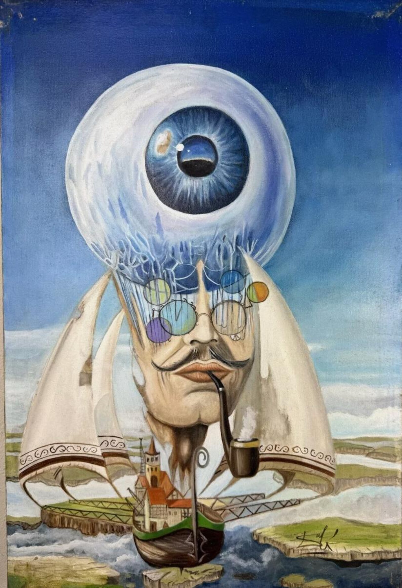 Surrealist Art Painting Oil Painting on Canvas / Surrealist Original ...