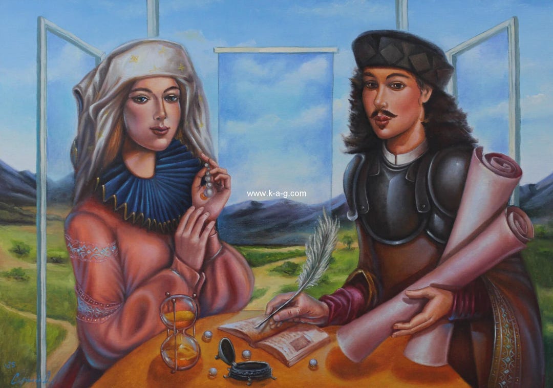 Surrealist Art Games Chess Painting Oil on Canvas / Surrealist Canvas ...