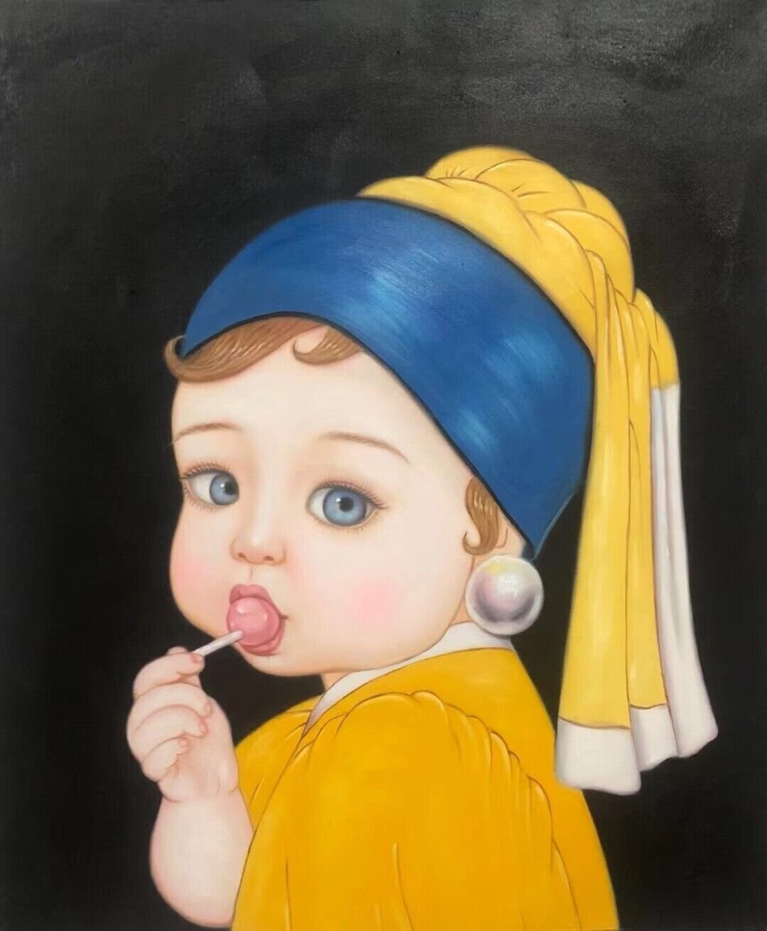 Surrealist Art Scene Painting Oil Painting on Canvas Signed ...