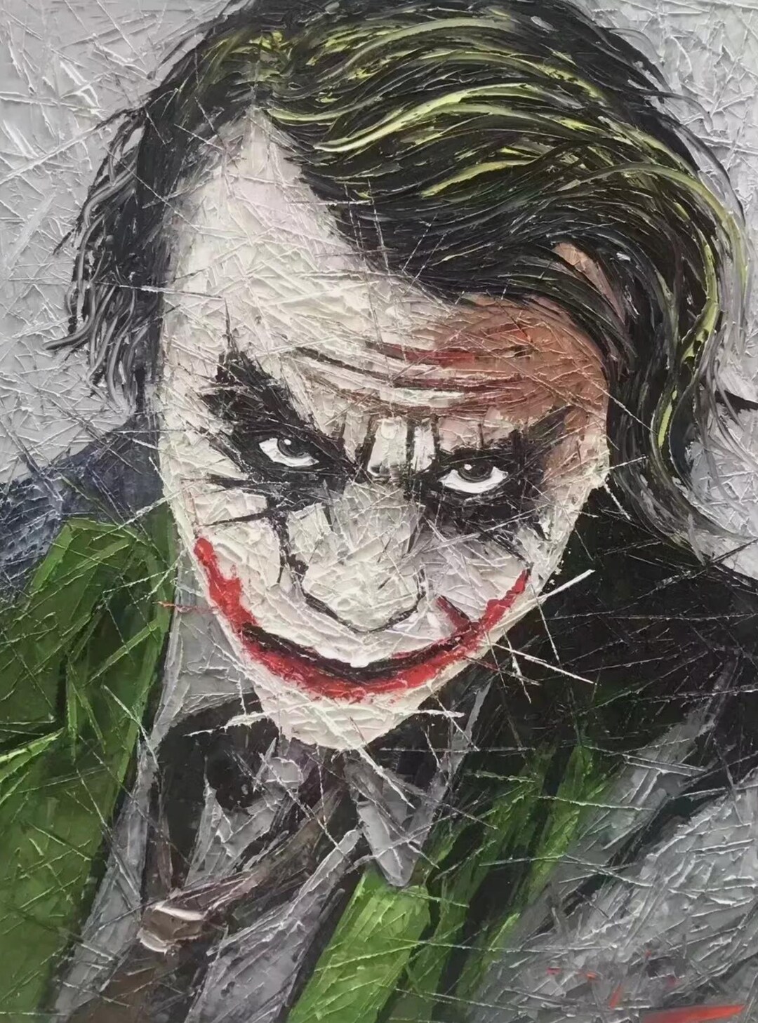 Surrealist Art Joker Painting Oil on Canvas Signed / Surrealist ...