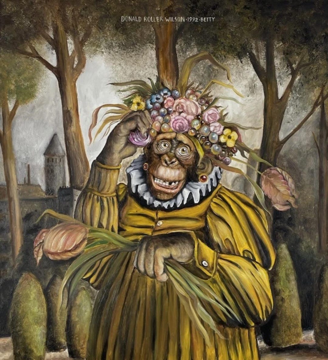Surrealist Art in the Manner of Donald Roller Wilson (handmade) Oil on ...