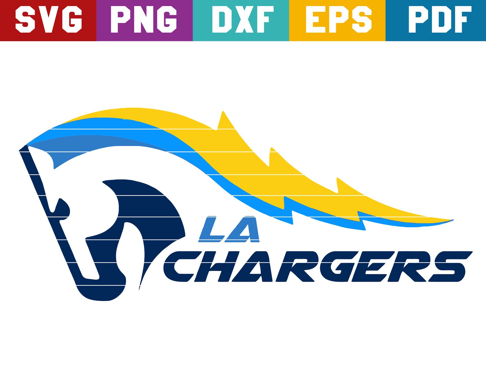 Los Angeles Chargers Svg Los Angeles Chargers Svg Files for | Etsy