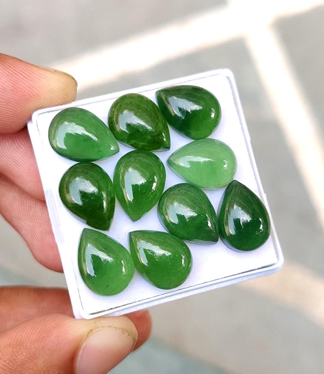 100% Natural Serpentine Pear Shape Cabochons Size 14X10 MM Loose ...