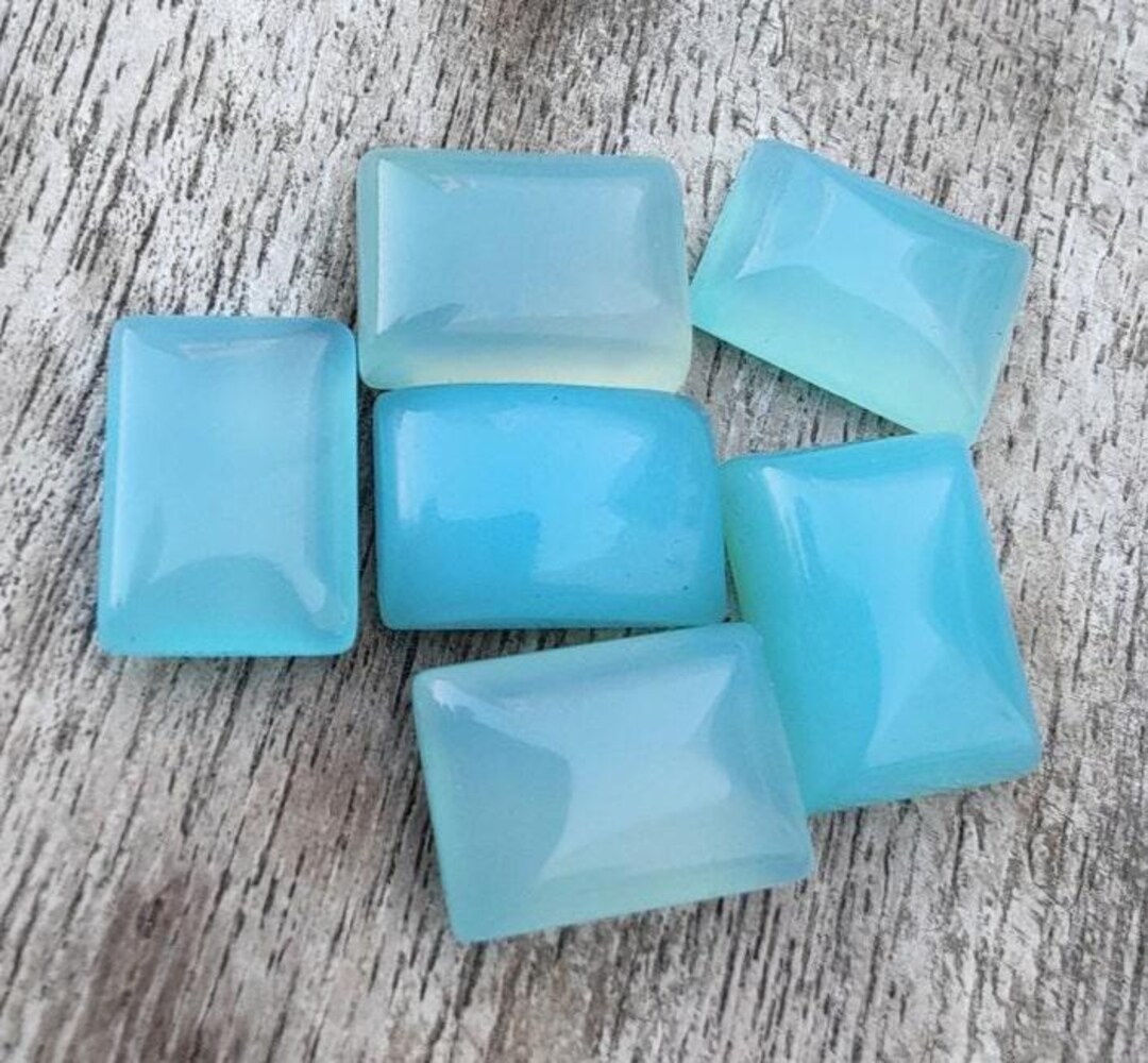 5 Chalcedony Cabochons: Smooth Rectangle Gemstones - Etsy