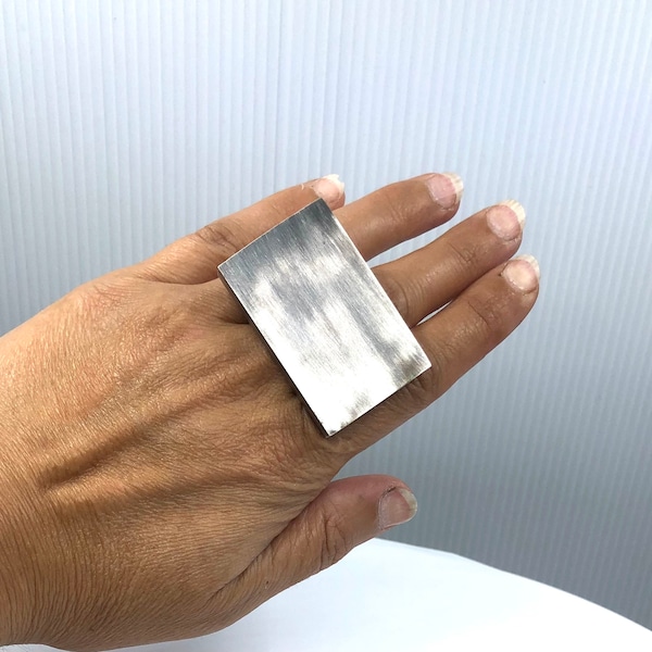 Big Bold Silver Ring - Etsy