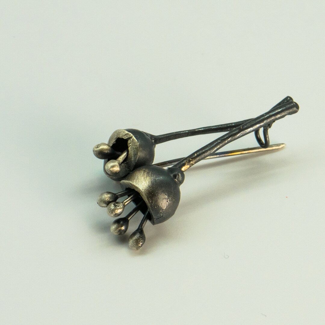 Floral Brooch, Silver Brooch, Unique Gift for Women, Contemporary ...