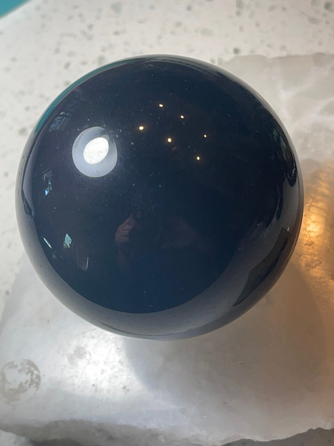 Obsidian Sphere - Etsy