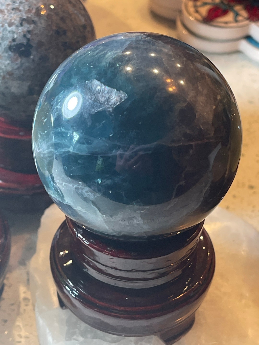 Blue Fluorite Sphere - Etsy