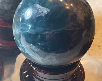 Blue Fluorite Sphere, Blue Fluorite - Etsy