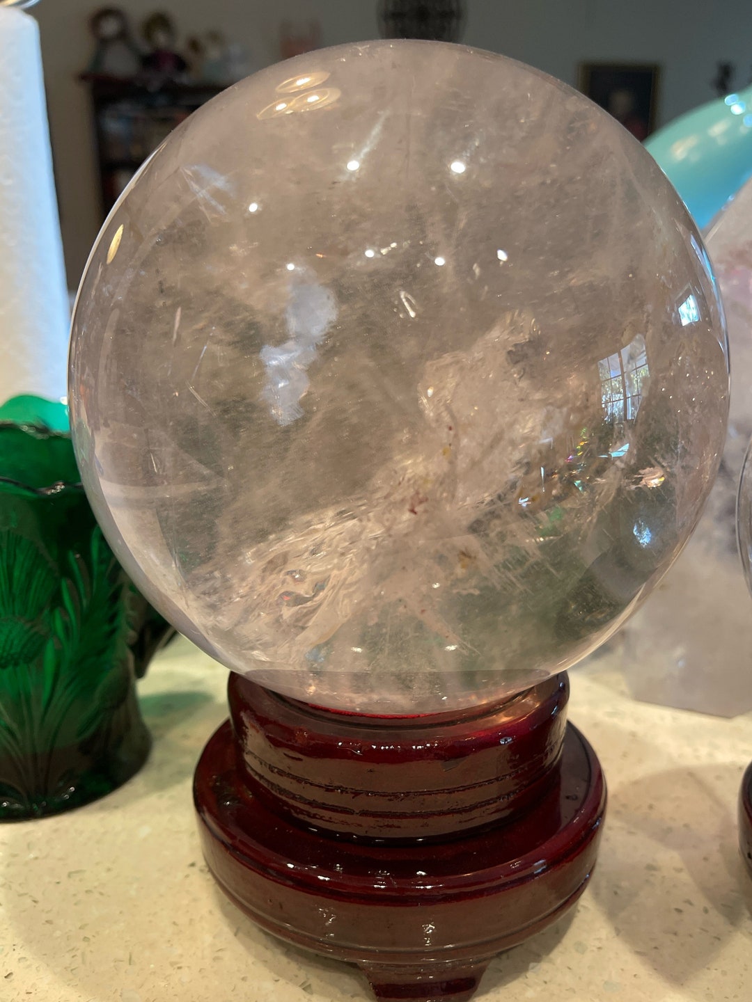 Gorgeous Giant Quartz Crystal Ball - Etsy