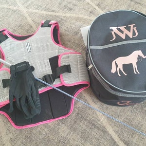 Personalised Horse Riding - Hat Lined Bag With a Front Pouch- Birthday ...