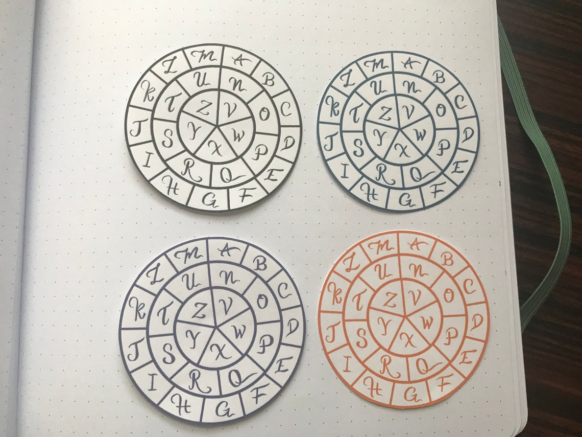 Sigil Alphabet Wheel Di Cut Sticker, Grimoire Sticker, Book of Shadows ...