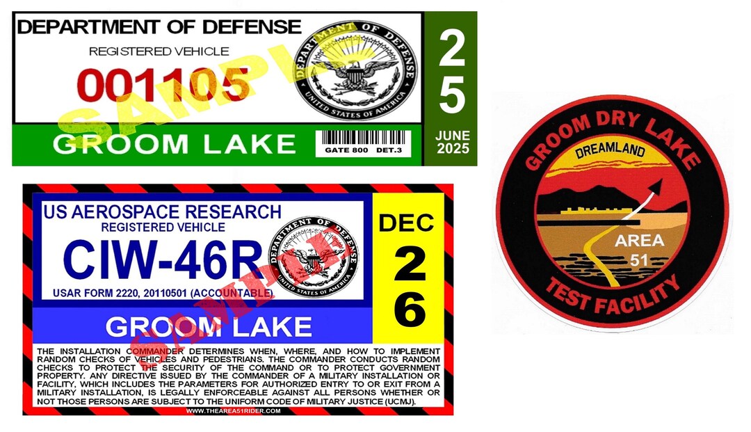 Area 51 3 Sticker Set - Etsy Canada