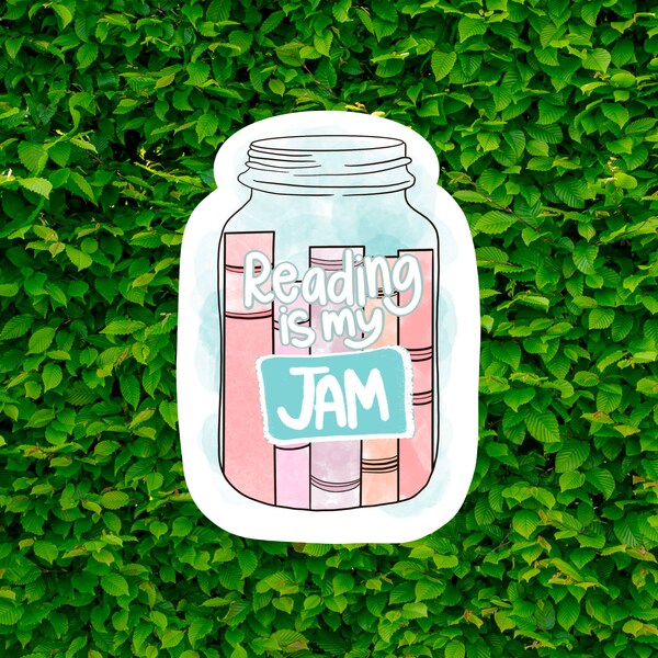 Reading is My Jam Sticker - Etsy