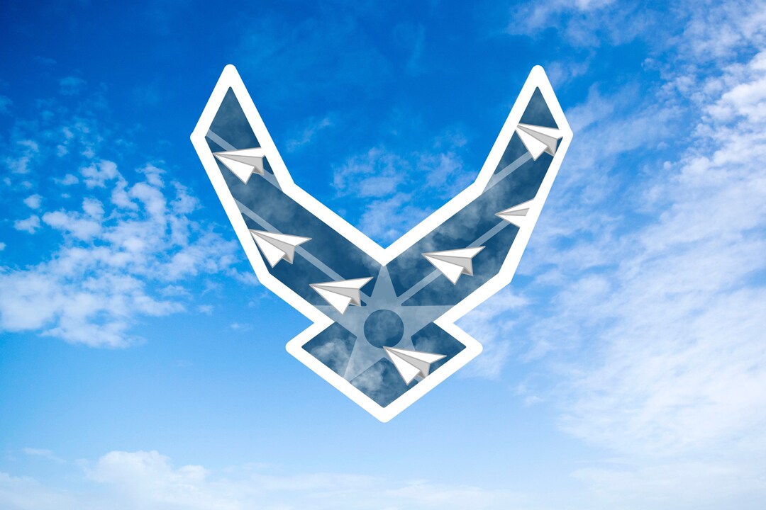 US Air Force, Paper Airplane Sticker - Etsy