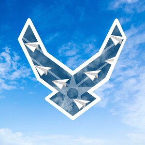 US Air Force, Paper Airplane Sticker - Etsy