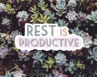 Rest is Productive Vinyl Decal Sticker Vinyl Decal Stickers for Laptops ...