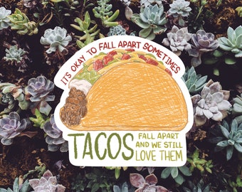 Tacos Fall Apart Sticker - Etsy