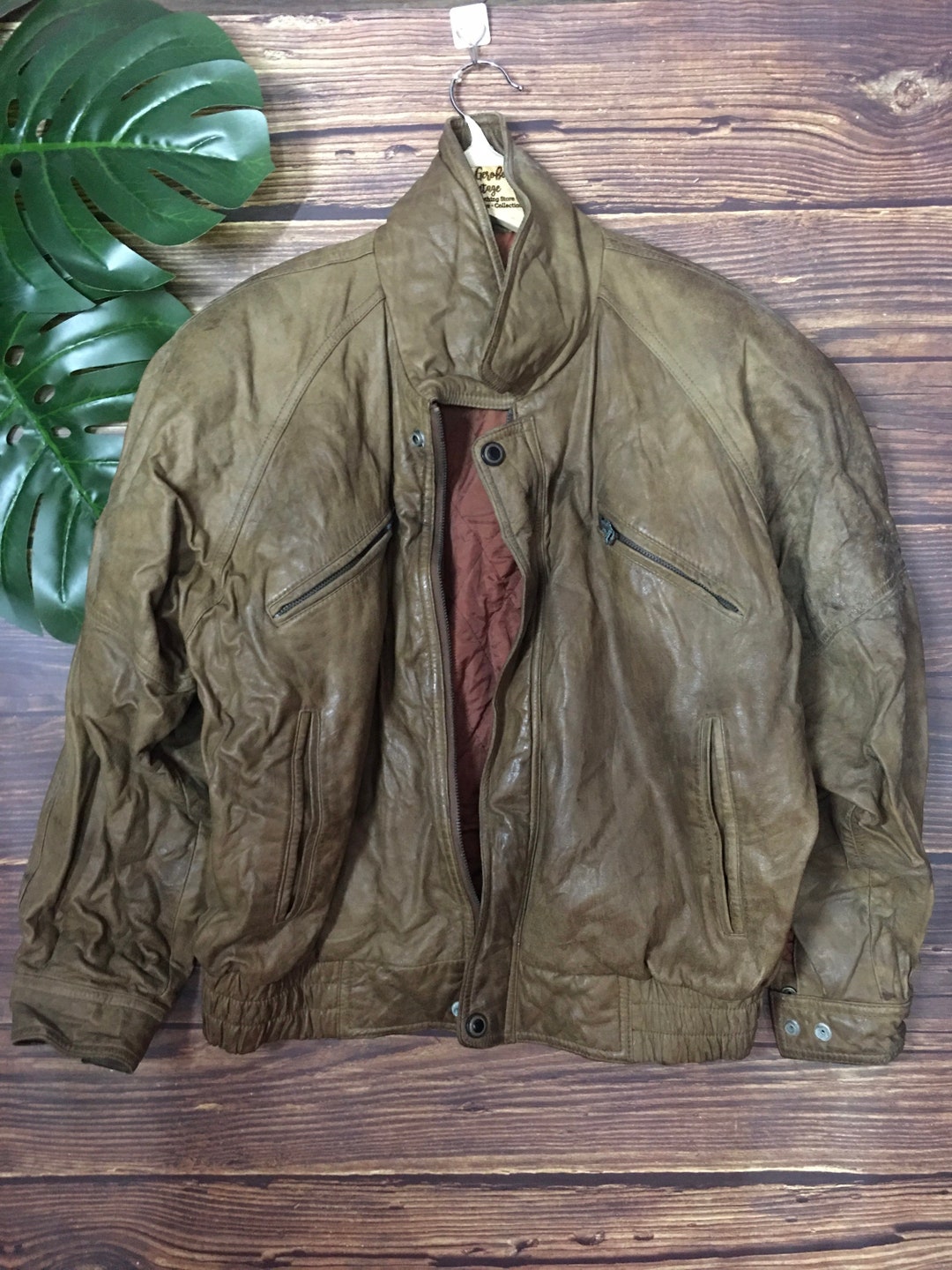 RARE!! Leather Jacket SALROME - Etsy