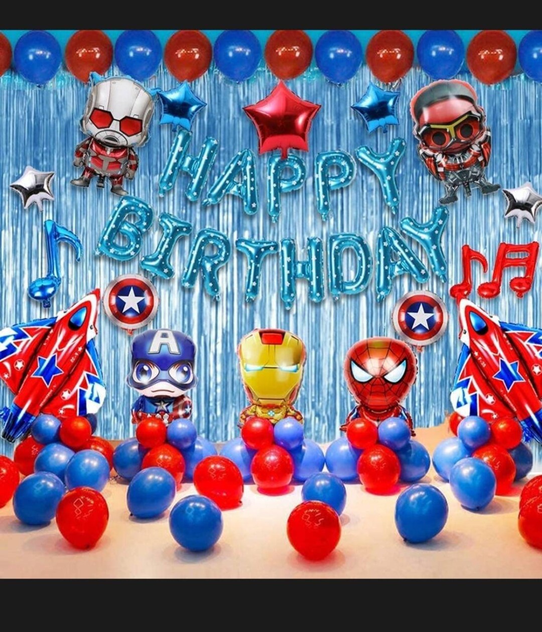 Superheros Happy Birthday Party Balloon Set With Personalised - Etsy