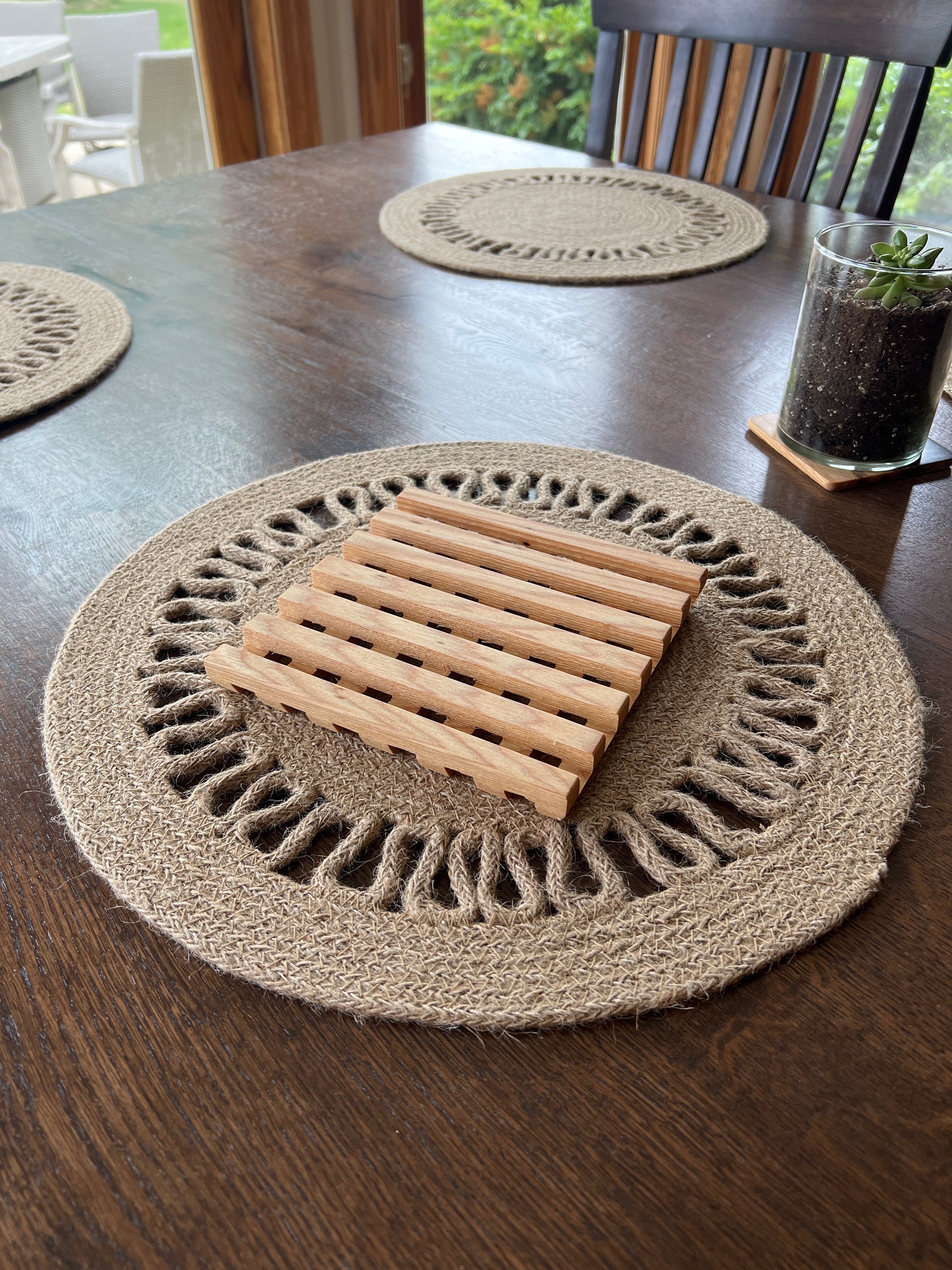 Wood Trivet / Pot Holder - Etsy