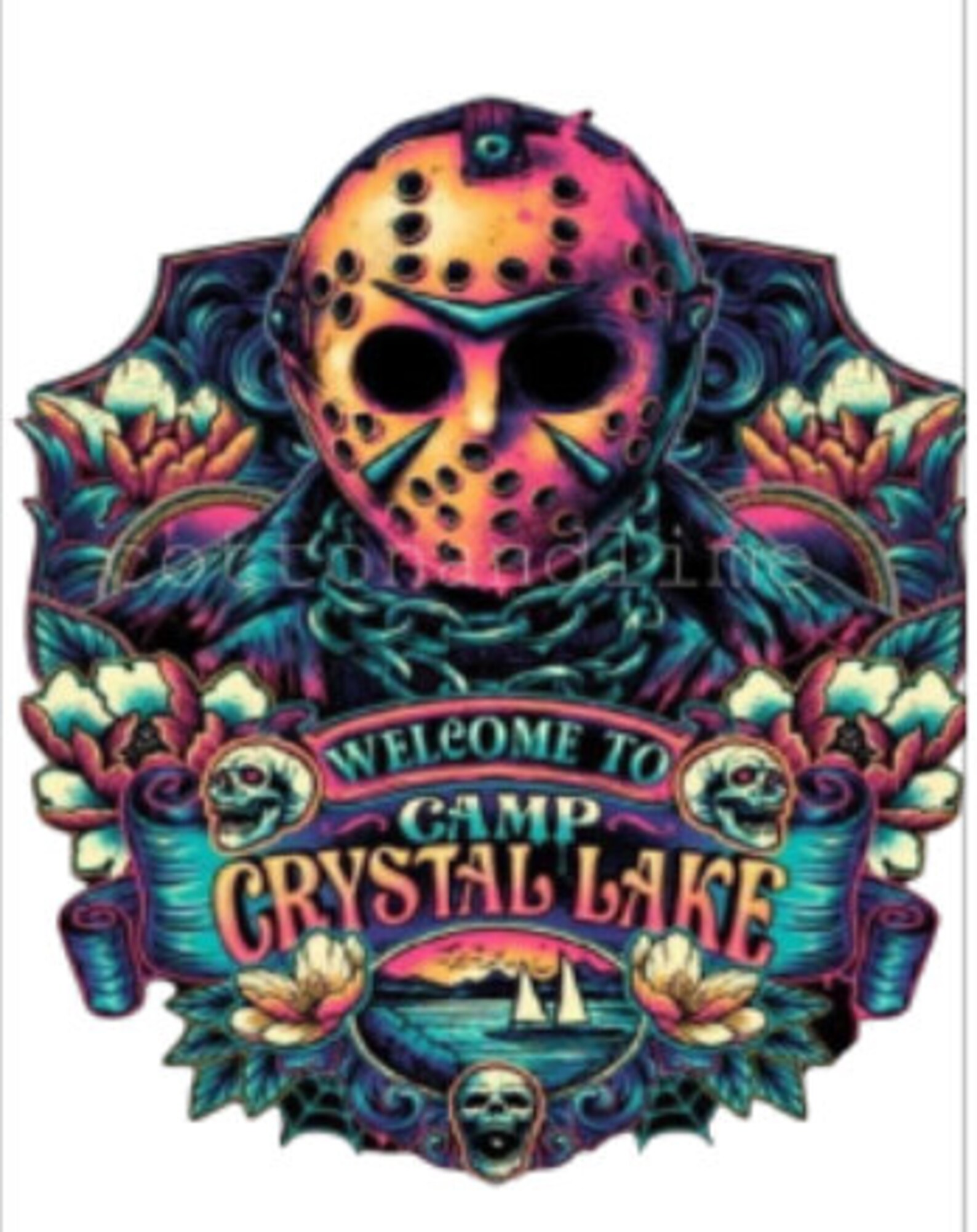 Jason Voorhees Camp Crystal Lake Ready To Press Sublimation Etsy