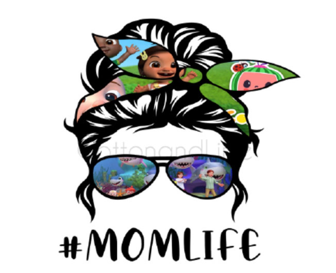 Cocomelon Mom Life Cocomelon Momlife Messy Bun Ready To Etsy
