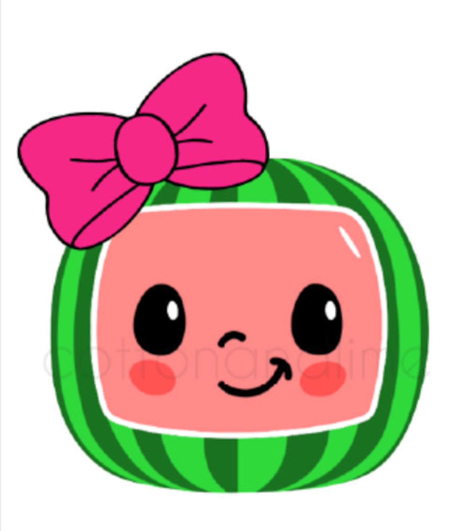 Cocomelon With Pink Bow Ready to Press Sublimation Transfer | Etsy