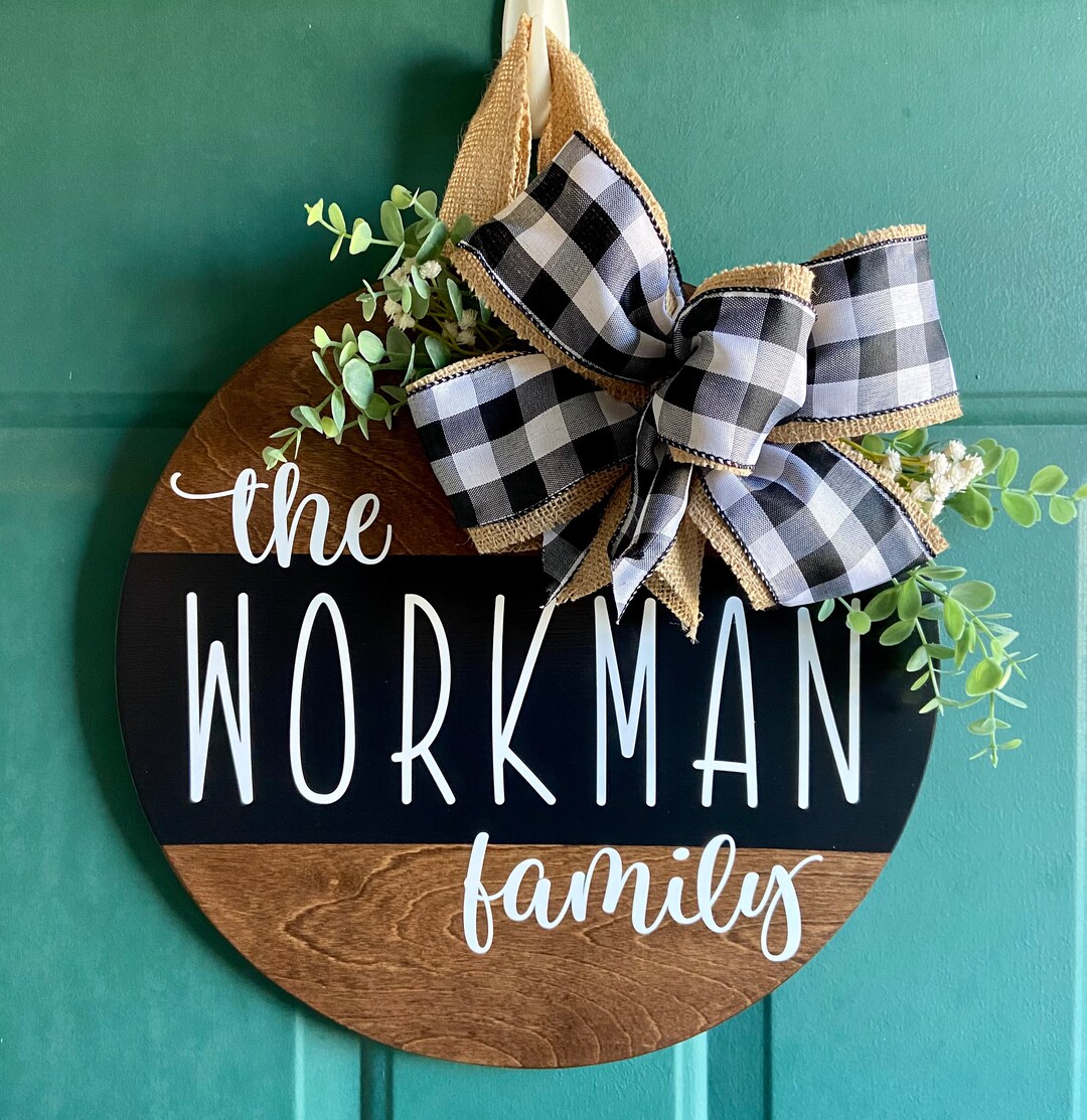 Custom Name Door Hanger | Sign for Front Door | Personalized Door ...