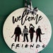 Halloween Friends Door Hanger | 14” Sign for Front Door | Welcome Sign ...