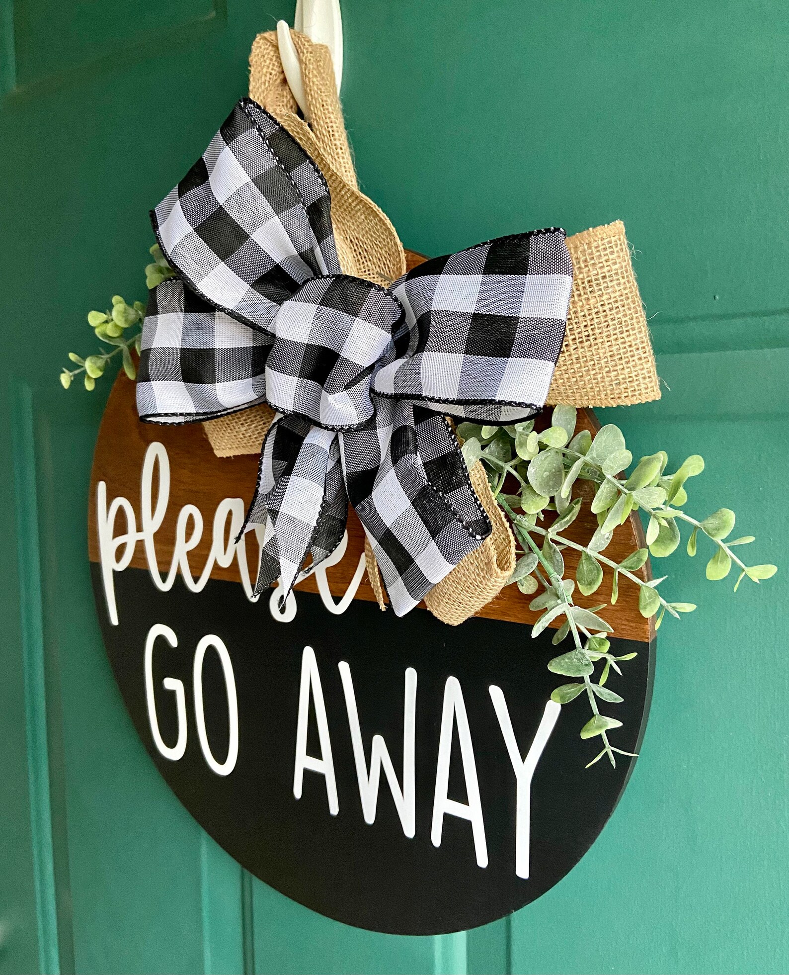 Please Go Away Door Hanger 14 Sign for Front Door Funny - Etsy