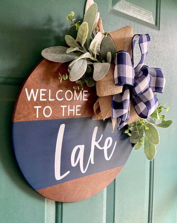 Door Hanger Welcome to the Lake Door Sign Welcome to the Lake Door ...