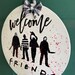 Halloween Friends Door Hanger | 14” Sign for Front Door | Welcome Sign ...