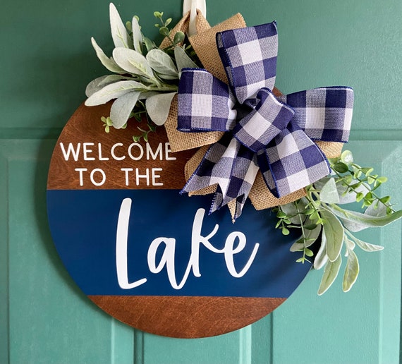 Door Hanger Welcome to the Lake Door Sign Welcome to the Lake Door ...