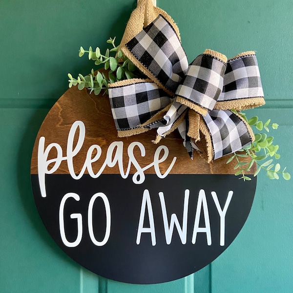 Go Away Welcome Sign - Etsy