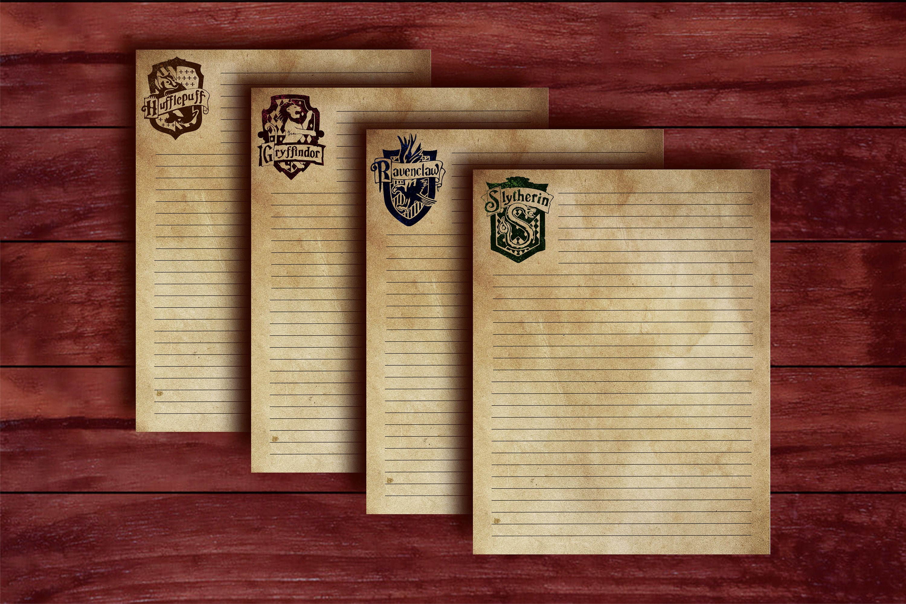 Hogwarts Printable Stationary/Lined and Unlined/Printable | Etsy