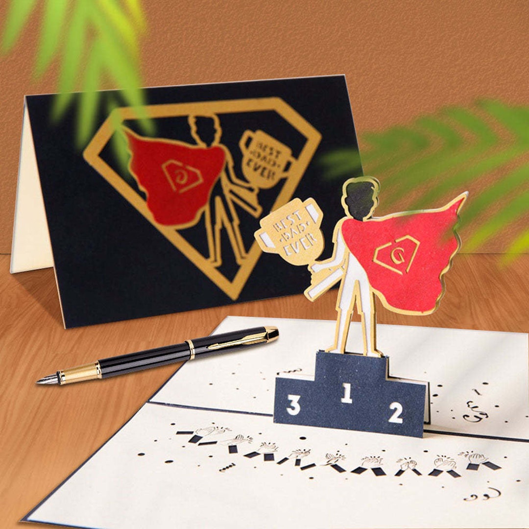 Father's Day Card Superman Dad 3D Pop up Greeting Card for Him - Etsy