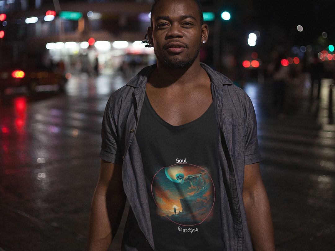 Sci-fi Skeletal Titan 2 Soul Search Mens Premium Tank Top - Etsy