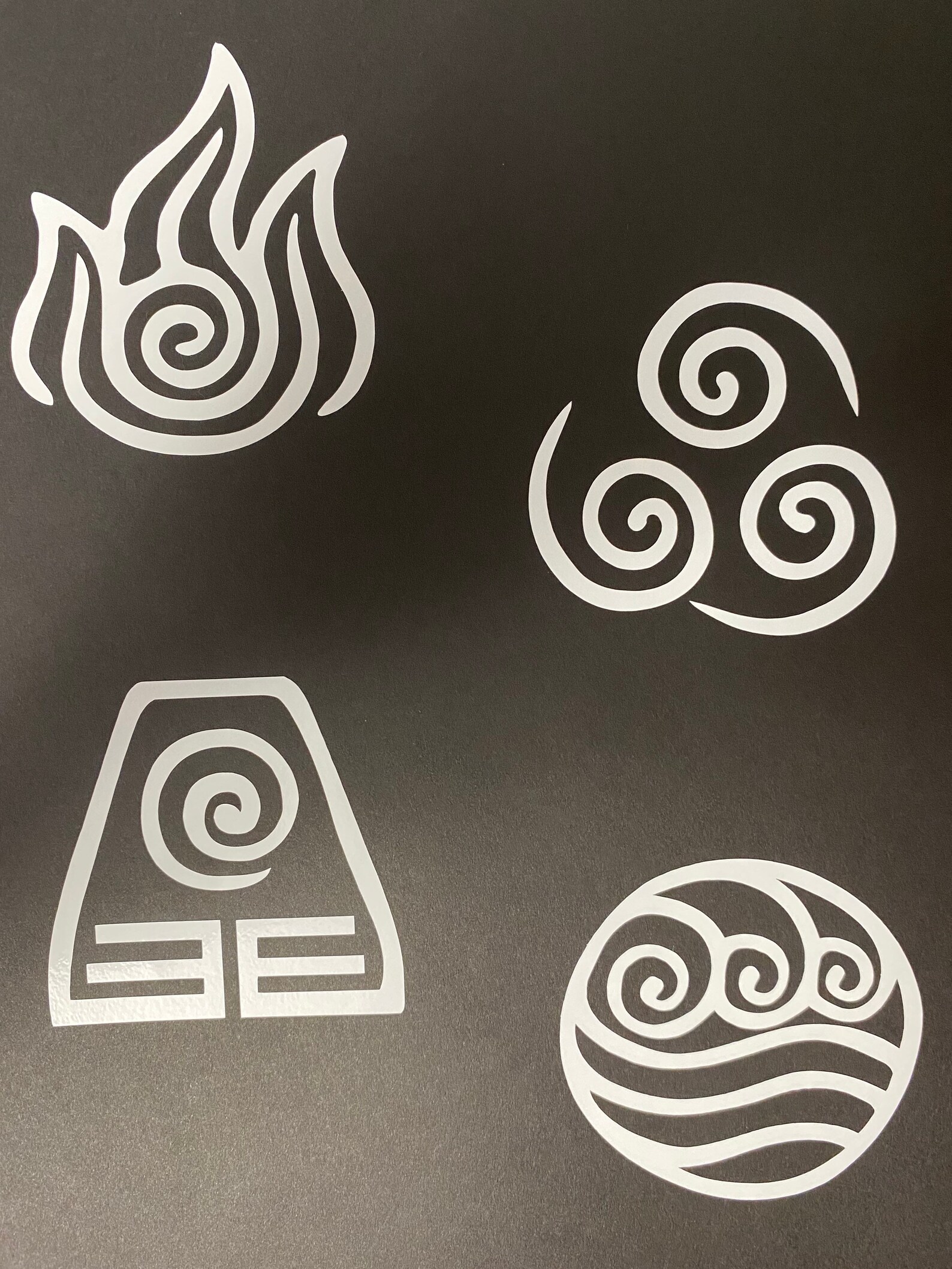 Avatar the Last Airbender Wind Water Earth and Fire Logo Vin - Etsy