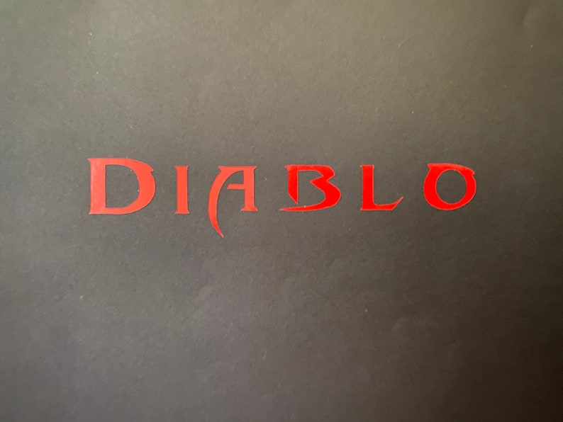 Diablo Vinyl Sticker Decal - Etsy