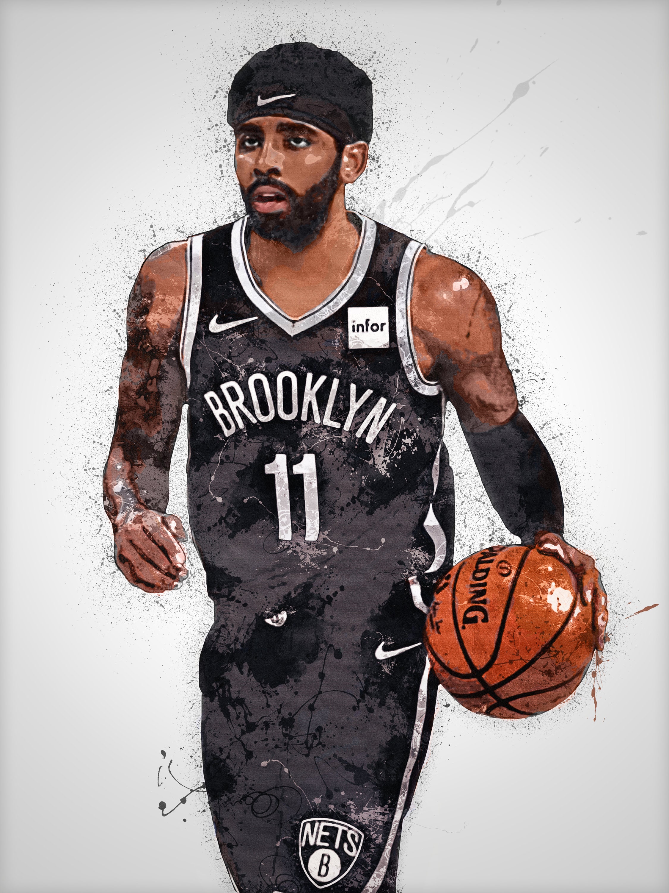 Kyrie Irving Poster Brooklyn Nets Canvas Wall Art Decor | Etsy