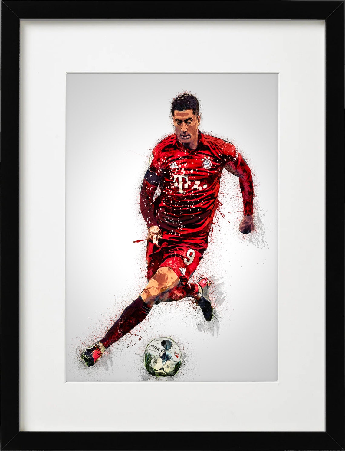Robert Lewandowski Poster Canvas Bayern Munich Wall Art | Etsy