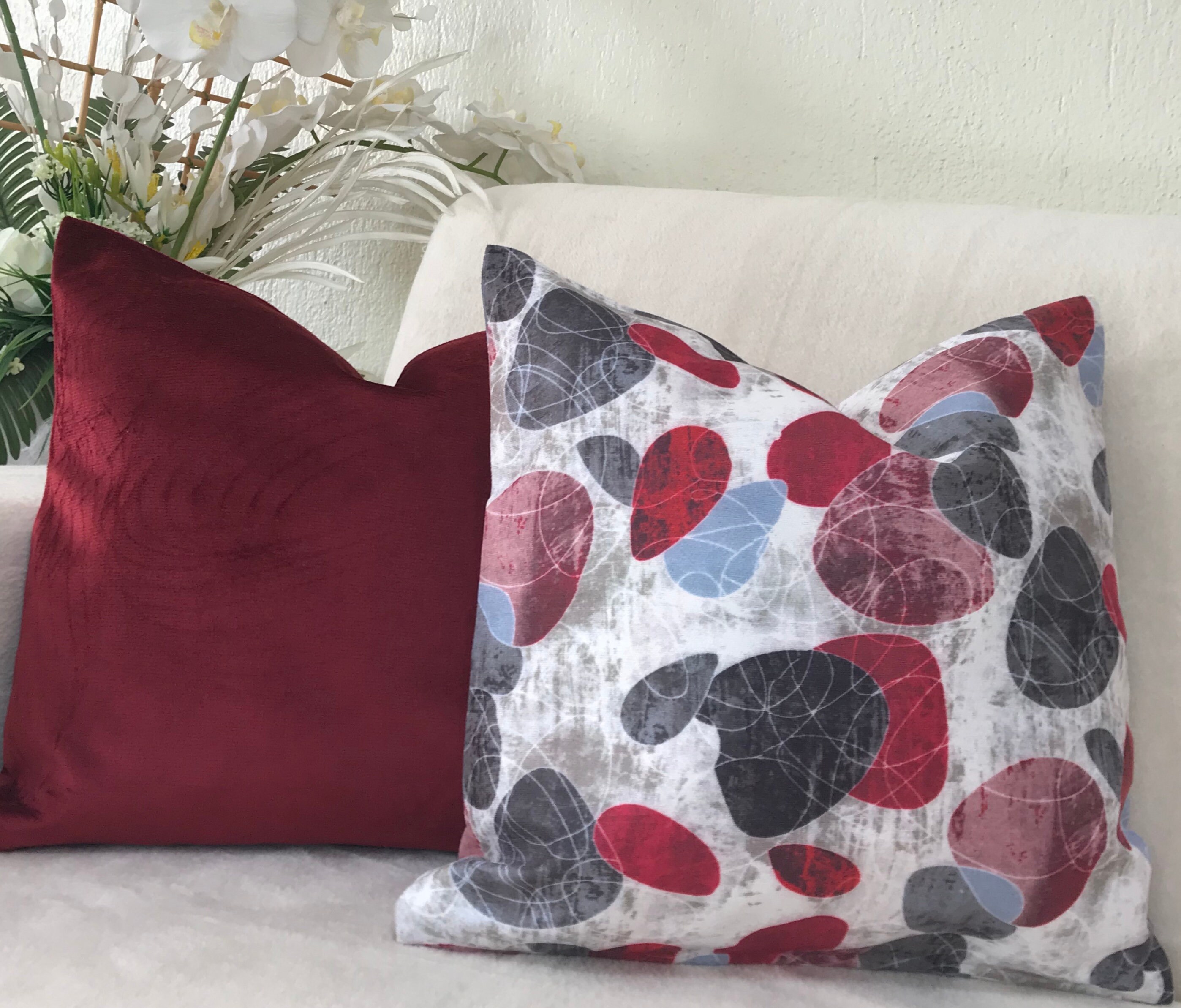 Red Velvet Throw Pillow Cover Velvet Decorative Cushion - Etsy