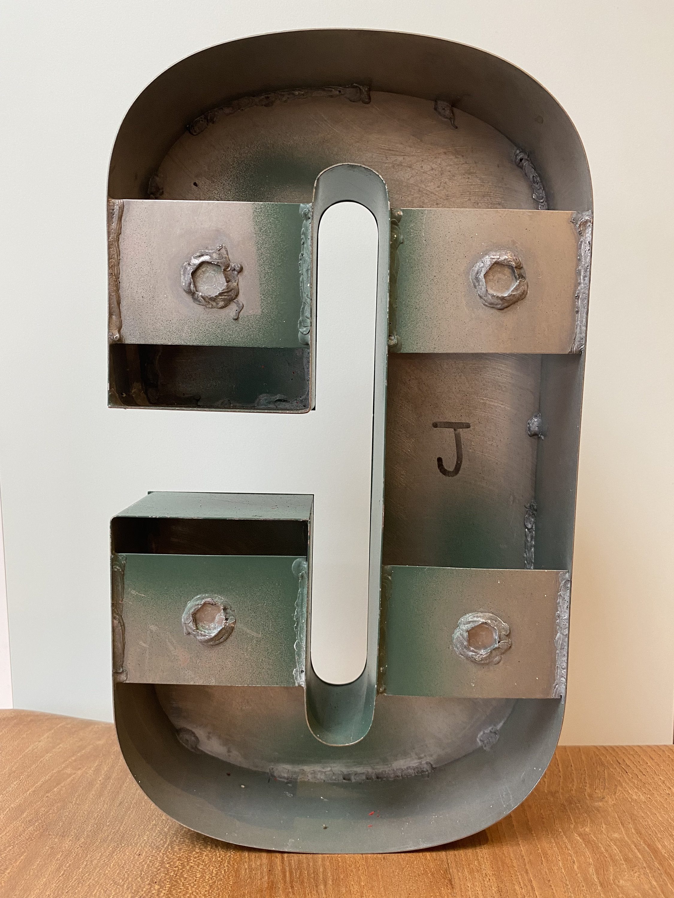 Large Vintage Industrial Metal Letter 'C' Original Green Paint From an ...