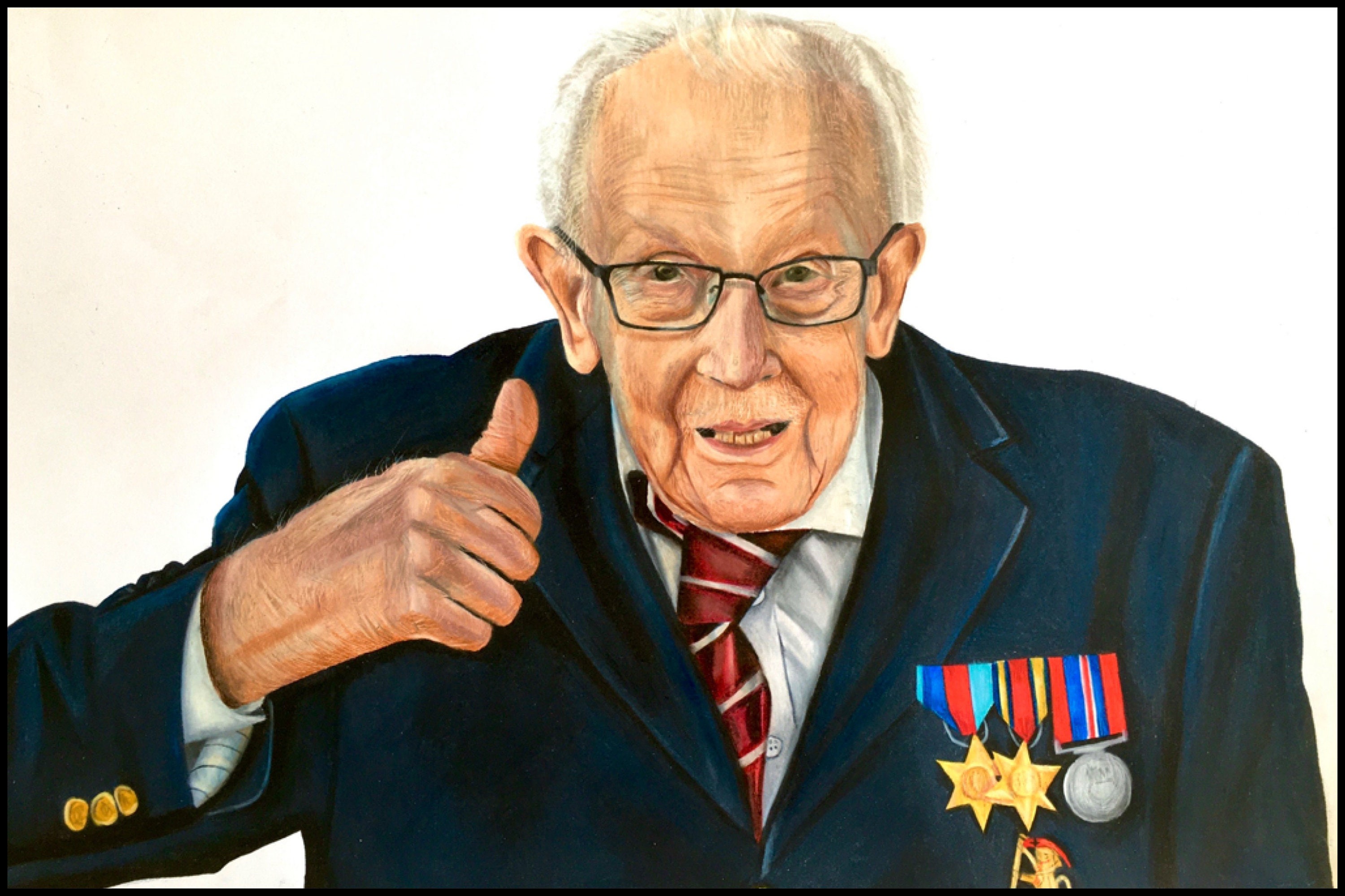 A3 Print of Sir Captain Tom - Etsy