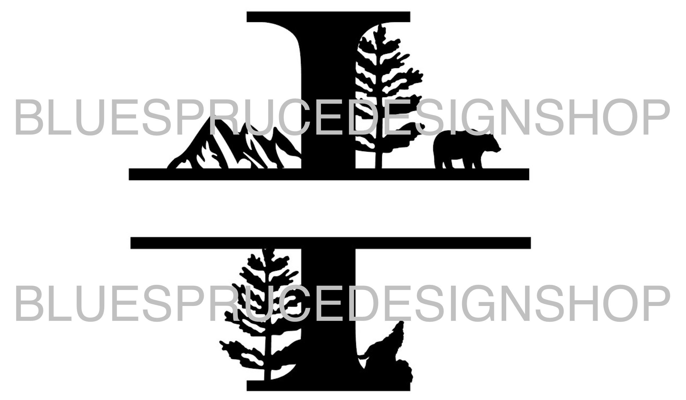 26 Letters Mountain-svg File for Mountain Theme Monogram - Etsy